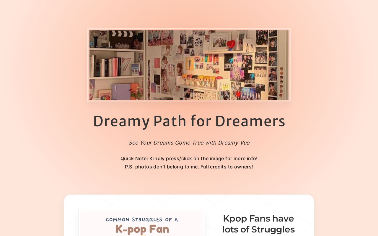 Dreamy Path for Dreamers